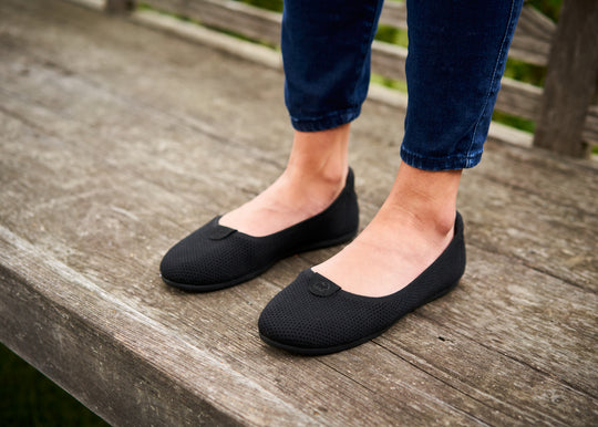 Merinos Women's Flats - Australian Merino Wool Flats - Black