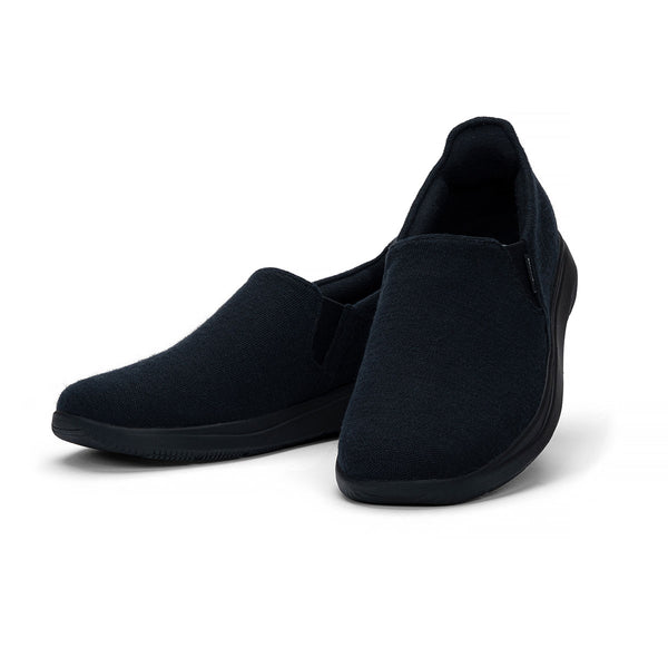 Merinos Signature Men's Slip Ons - Australian Merino Wool Shoes - Black ...